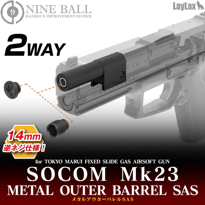 Nineball TM Mk23 Convertible Threaded Outer Barrel — JAG Precision Inc