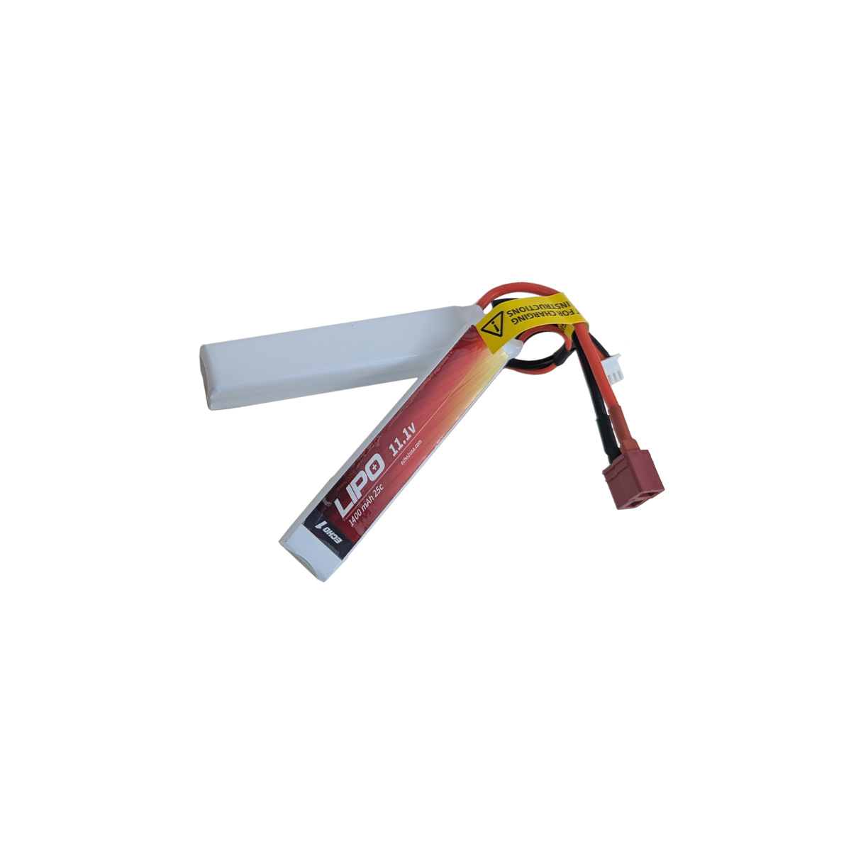 Echo1 Lipo #12T 11.1V 1400mAh 25C Bi-Panel Lipo with T-connector — JAG ...