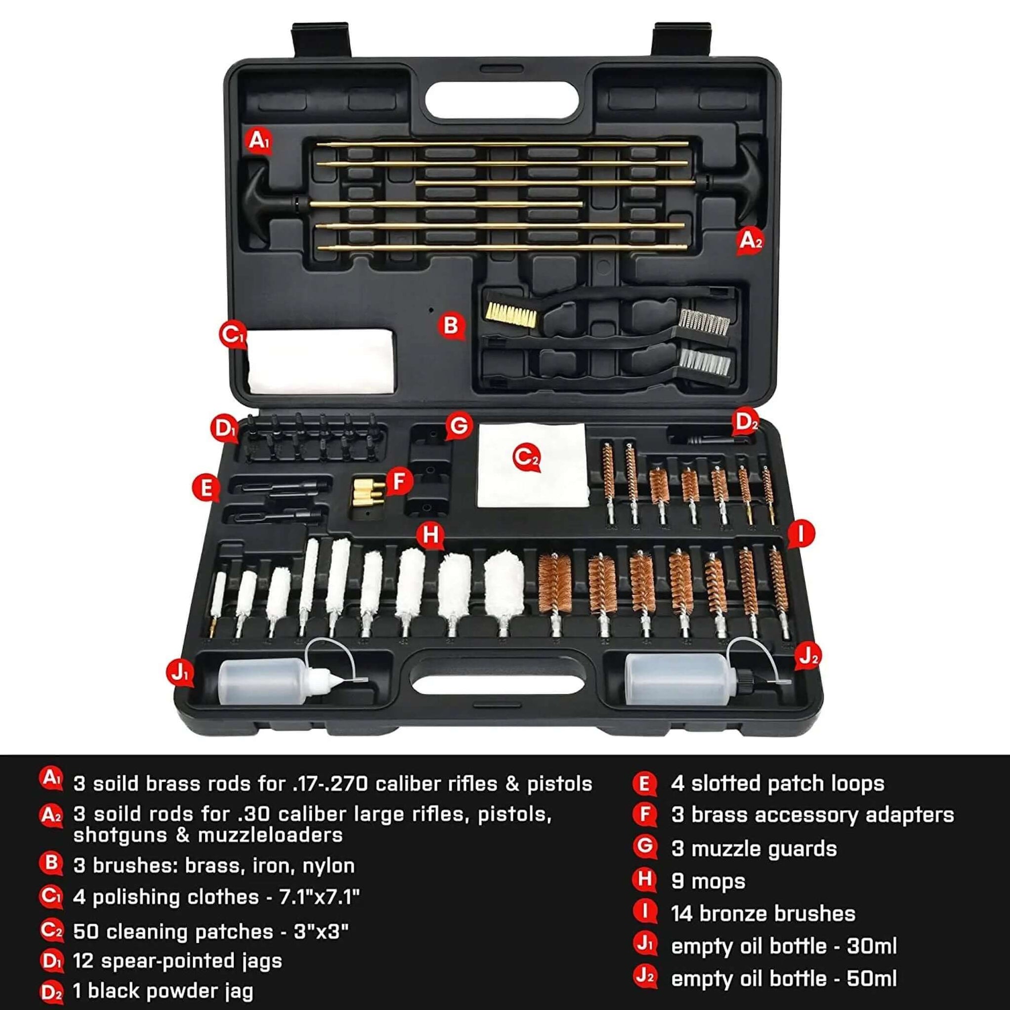 GLORYFIRE Universal Gun Cleaning Kit Plastic Jags & Loops *For Real Fi ...