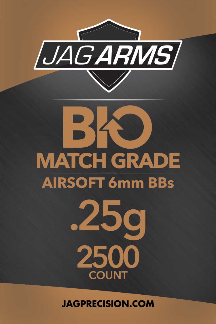 JAG Arms BB Biodegradable .25 gram 2500rd White — JAG Precision Inc