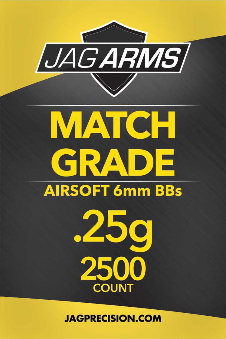 JAG Arms BB Match Grade .25 gram 2500rd White — JAG Precision Inc